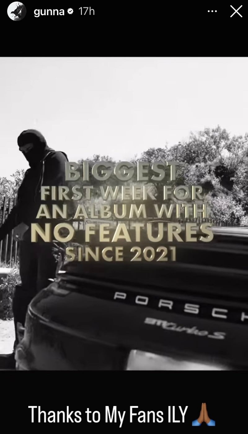 Gunna Thanks His Fans For The Success Of 'A Gift & A Curse' Album ...